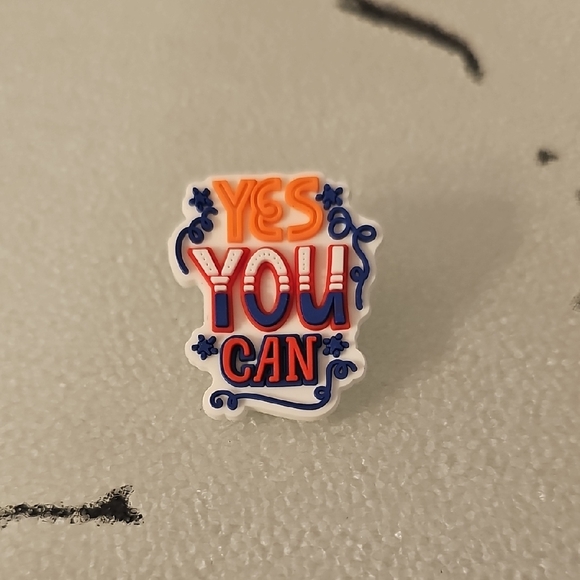 None | Accessories | Motivational Yes You Can Rubber Pin | Poshmark